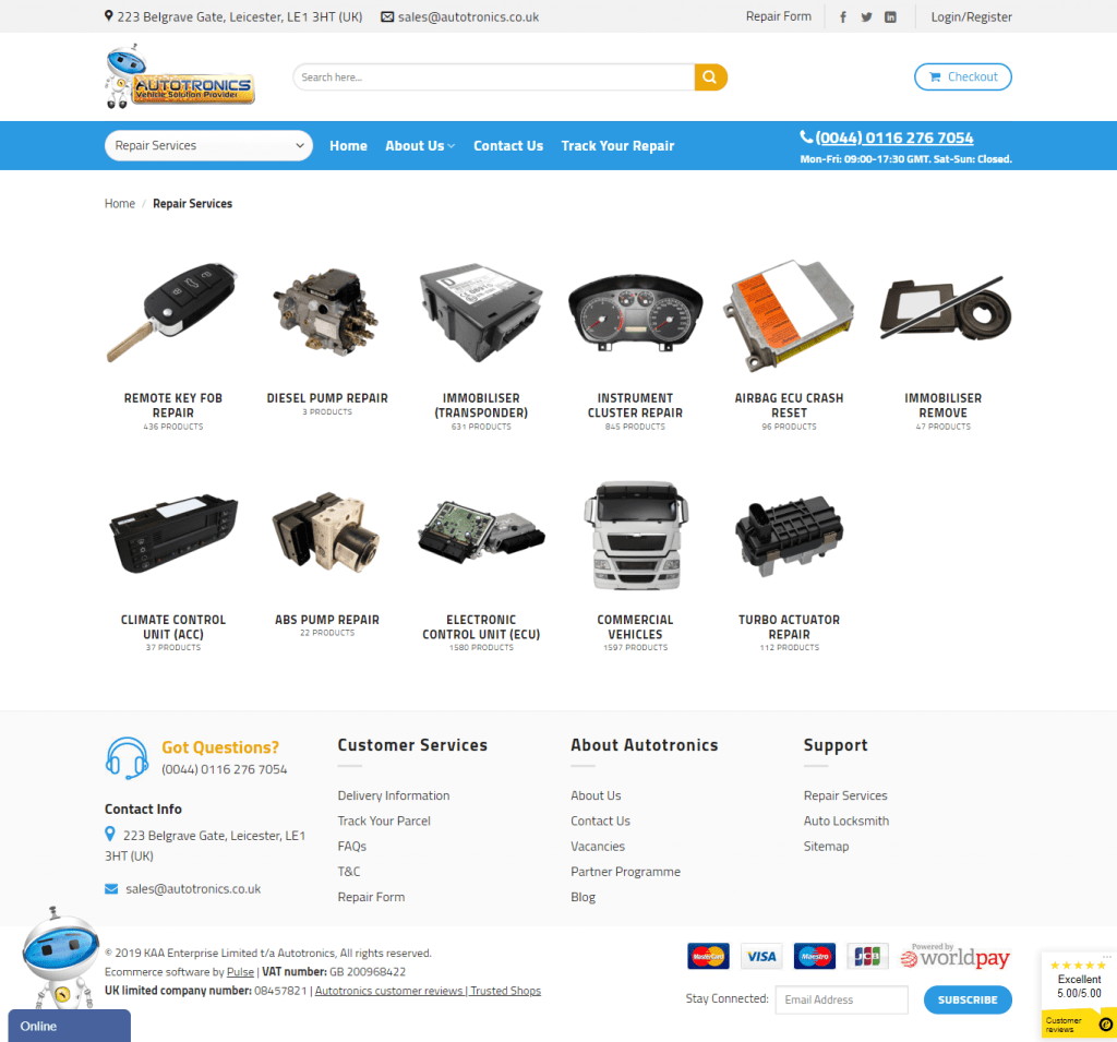 Autotronics - Ecommerce Web Development by Pulse Solutions