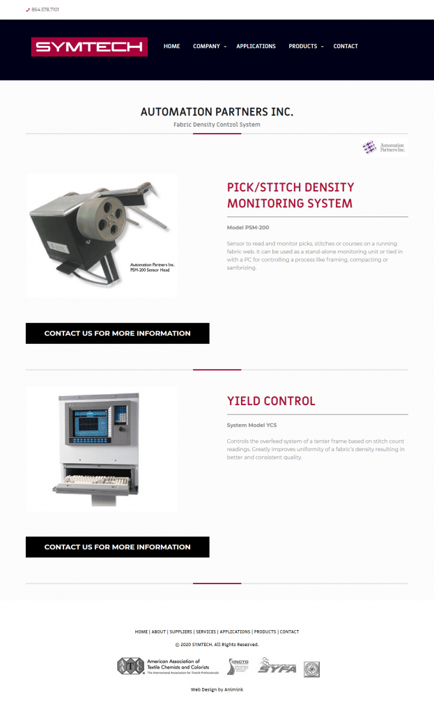 Responsive Web Development for Distributor of Textile Machinery and ...