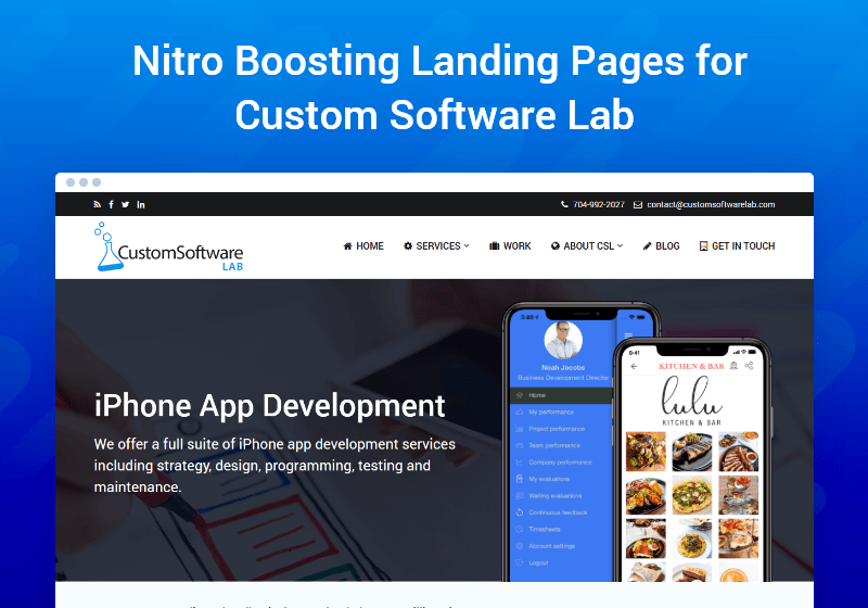 Landing Page Optimization - Nitro boost your landing page today!