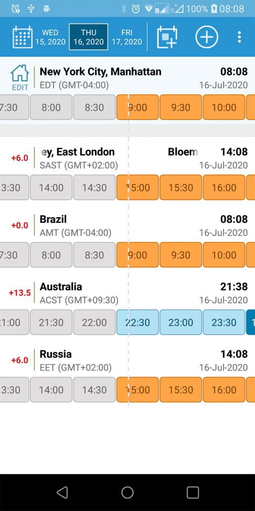 Free World Time Clock - Free Timezone Converter App by Pulse